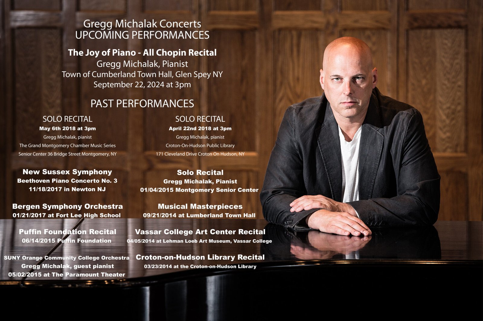 Concerts – Gregg Michalak, Pianist